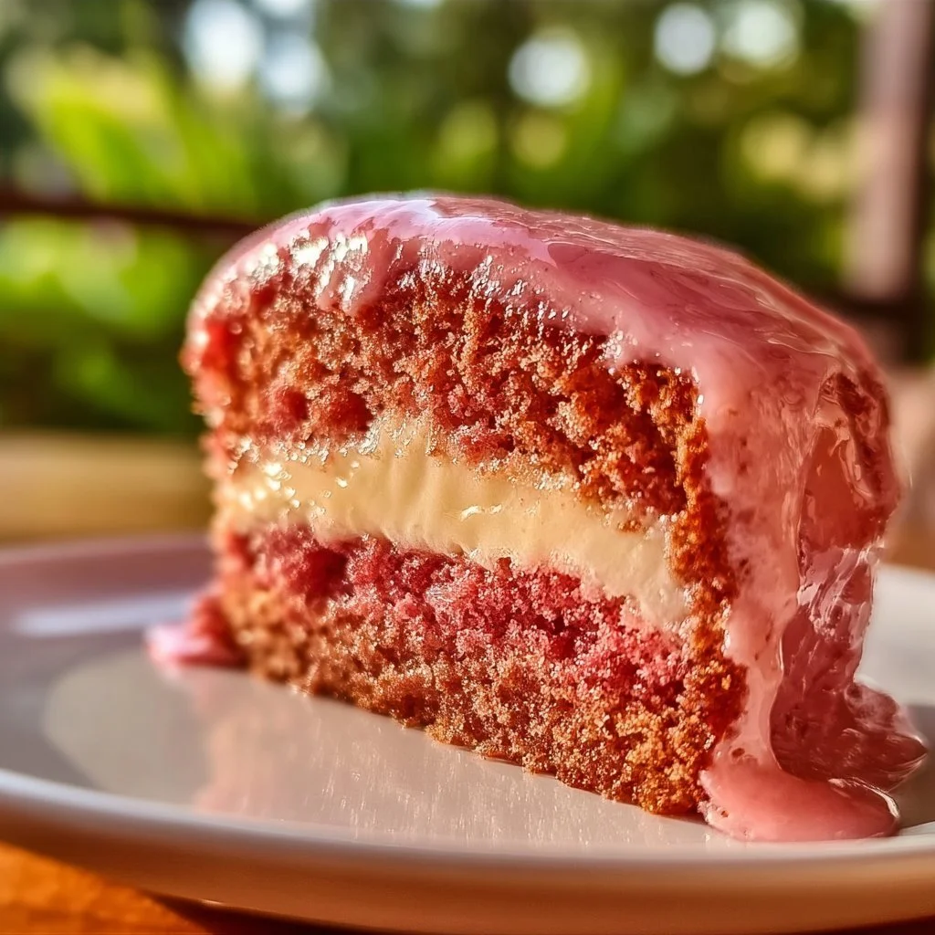 Delicious Strawberry Honeybun Cake with Creamy Icing